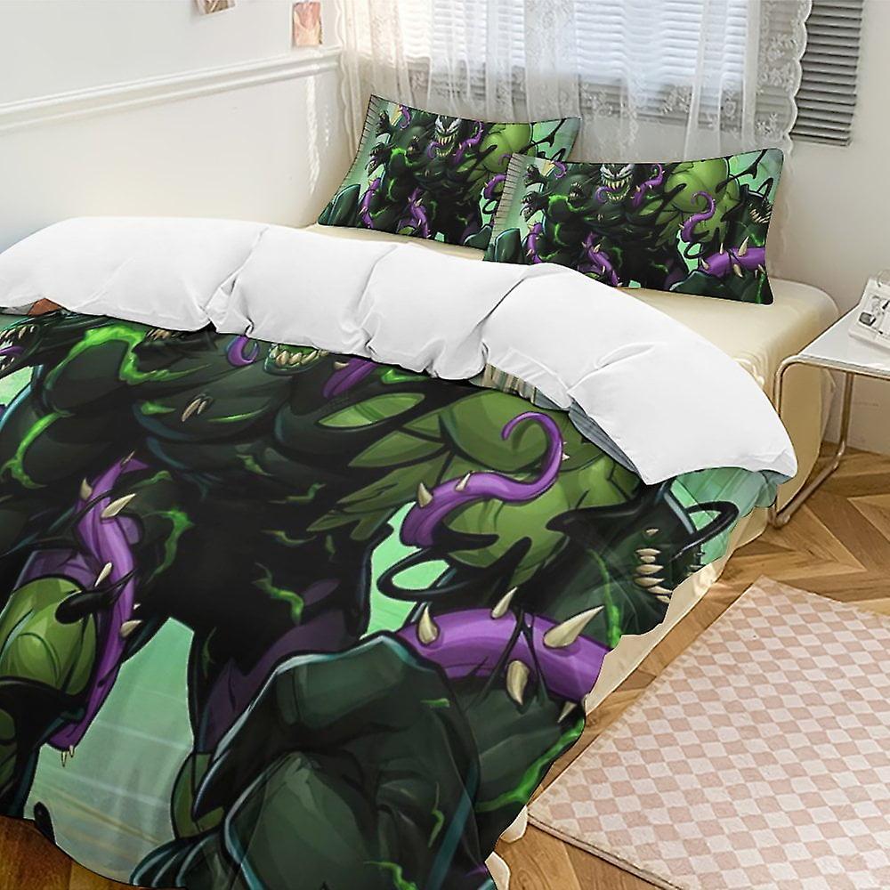 Venom Green Hulk Bedding Sets Cute Bed Cover Anime Cartoon 3D Printed ...