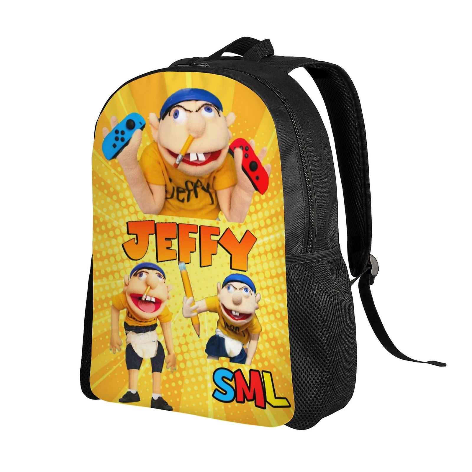 Jeffy Puppet Unisex Backpack Laptop School Bag College Student Satchel ...