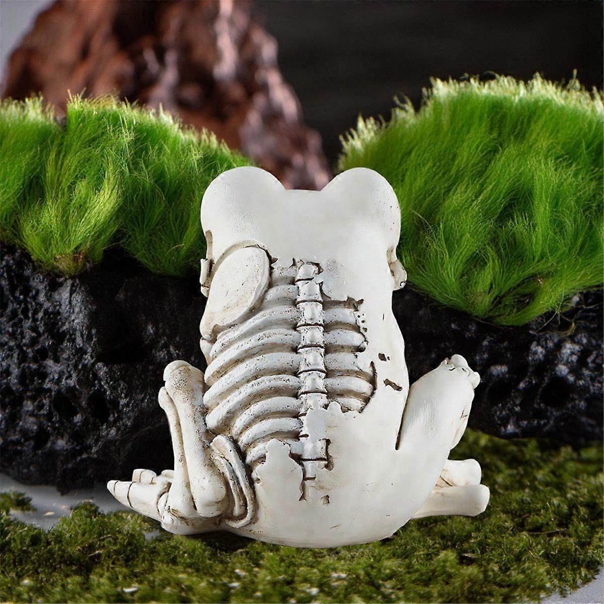 Frog Skeleton Model Halloween Animal Skeleton Statue Realistic ...