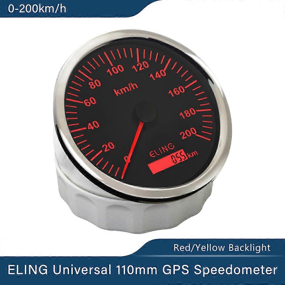 110mm Dimension GPS Speedometer Odometer 0-200km/h 12V/24V Speedo with ...