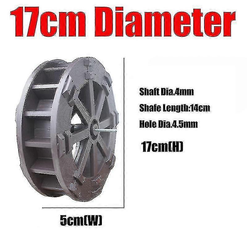 DIY-Garten-Kunststoff-Wasserrad 17cm 22cm 27cm 31cm 40cm China Fengshui Rad mit Welle ...