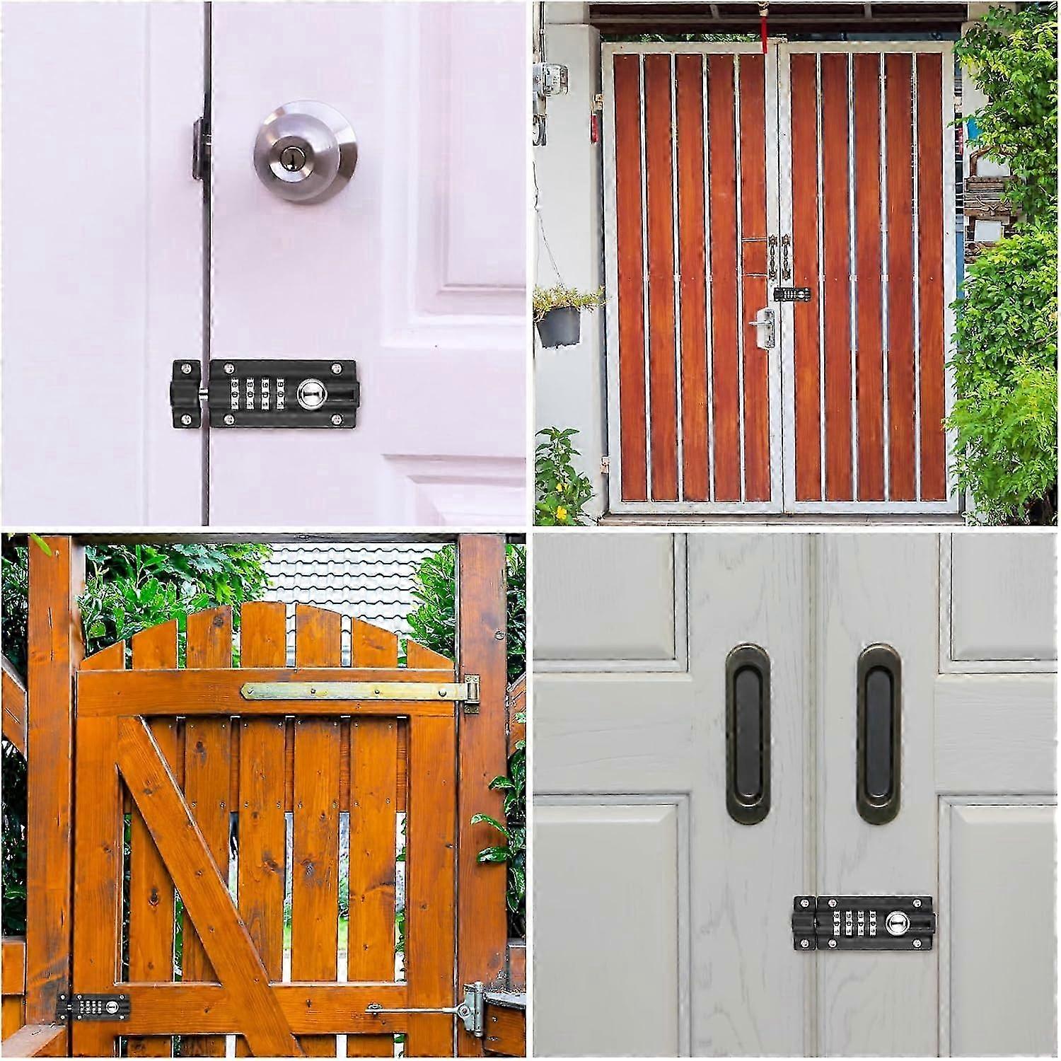 Combination Lock, Heavy Gate Lock with Screws, Sliding Door Lock, Rust ...