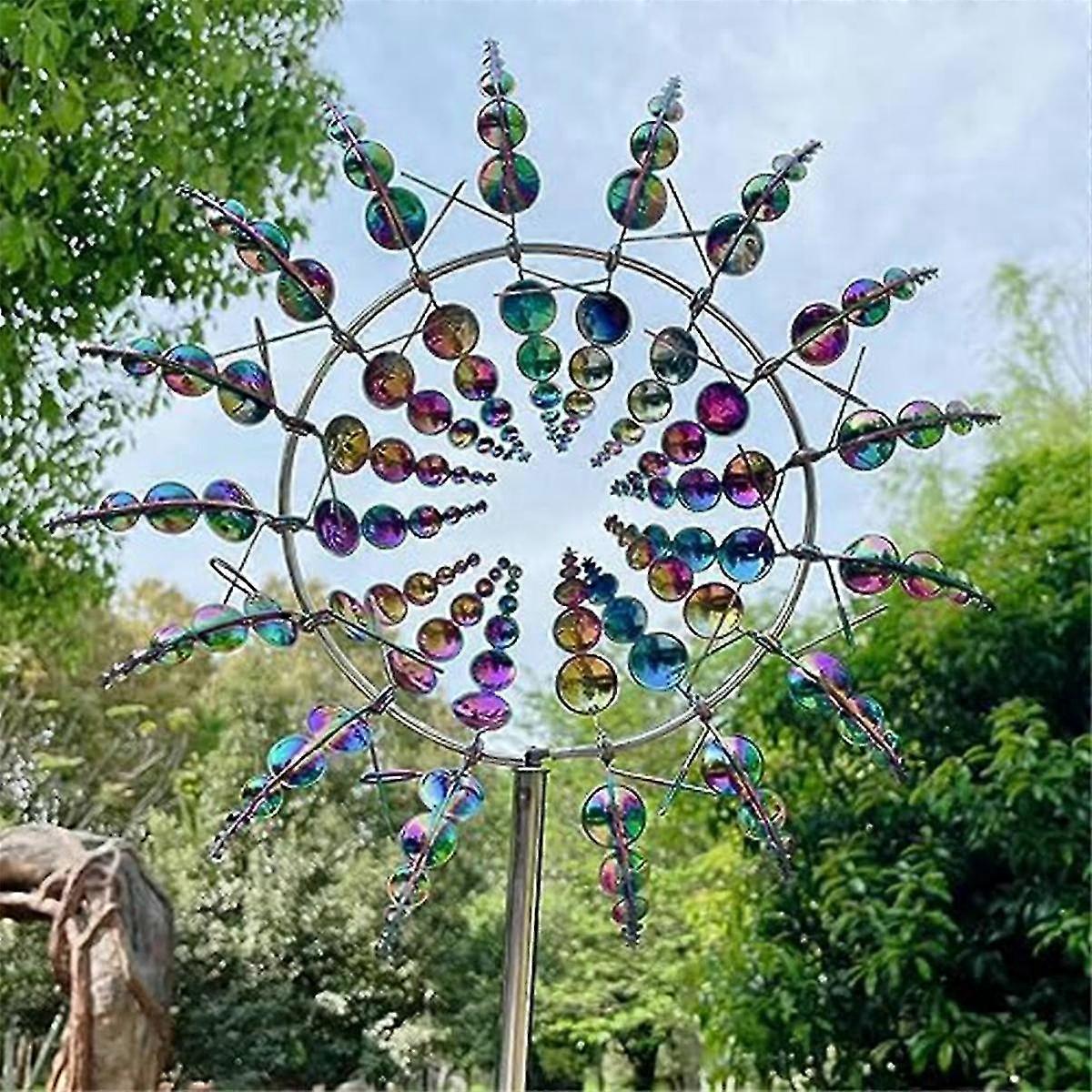 Metal Windmill Decoration, Garden Wind Spinner, 3d Wind Powered ...