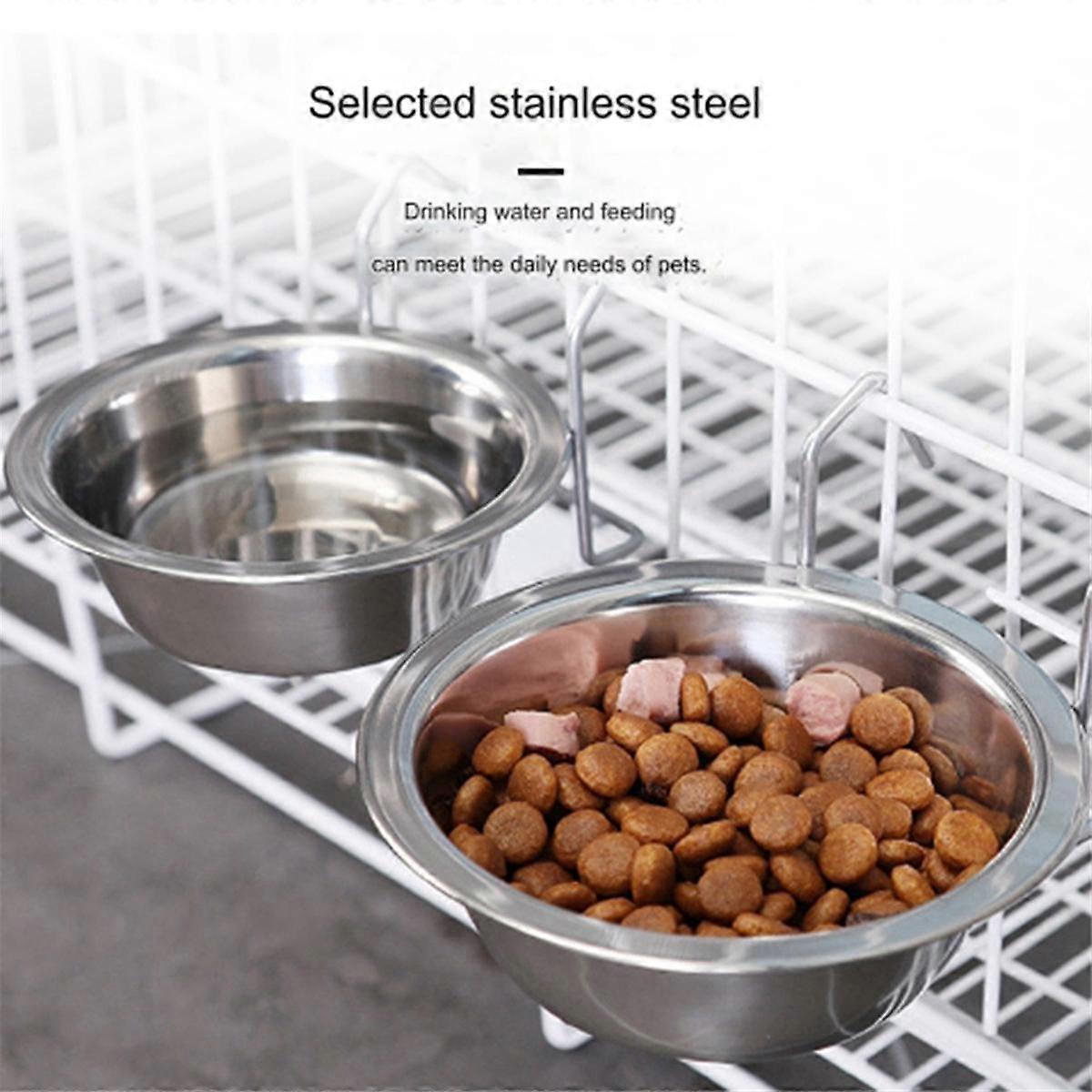 Kennel Water Bowl Hanging,Stainless Steel Puppy Bowls,Dog Crate Water ...