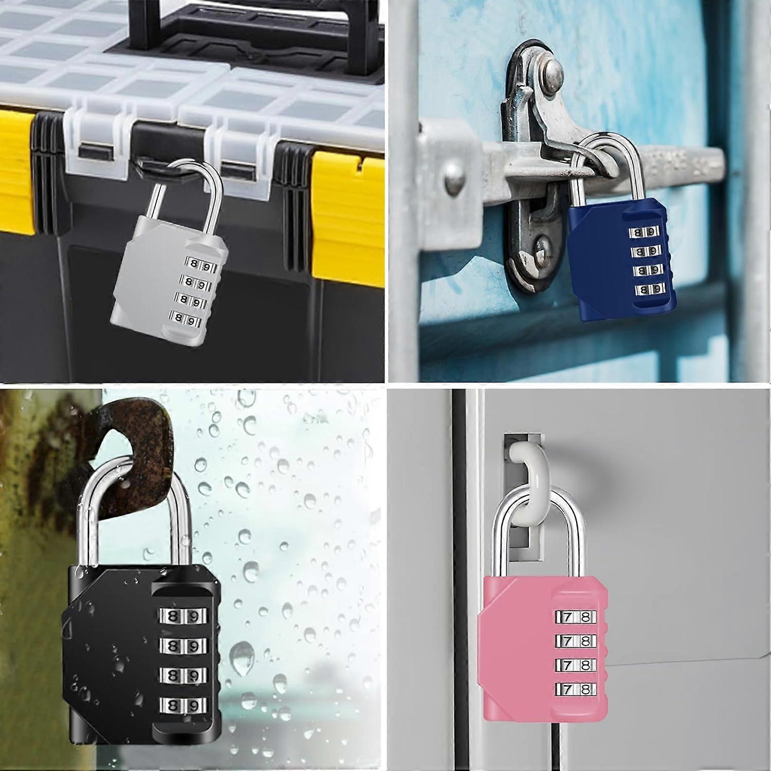 Combination Locker Padlock, 4 Digit Coded Padlock, Gym Lock, School ...