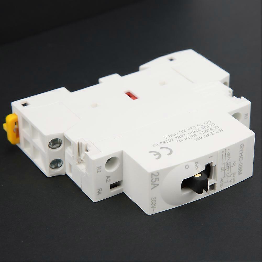 2P 25A 220V 50Hz DIN Rail Household AC Contactor with Manual Control Switch2NC | Fruugo UK