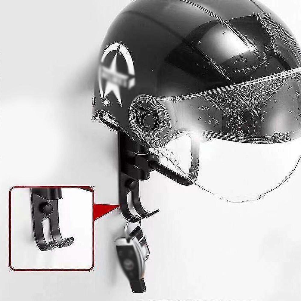 Motorcycle Helmet Holder Metal Hat Storage Rack Wall-Mount Helmet ...