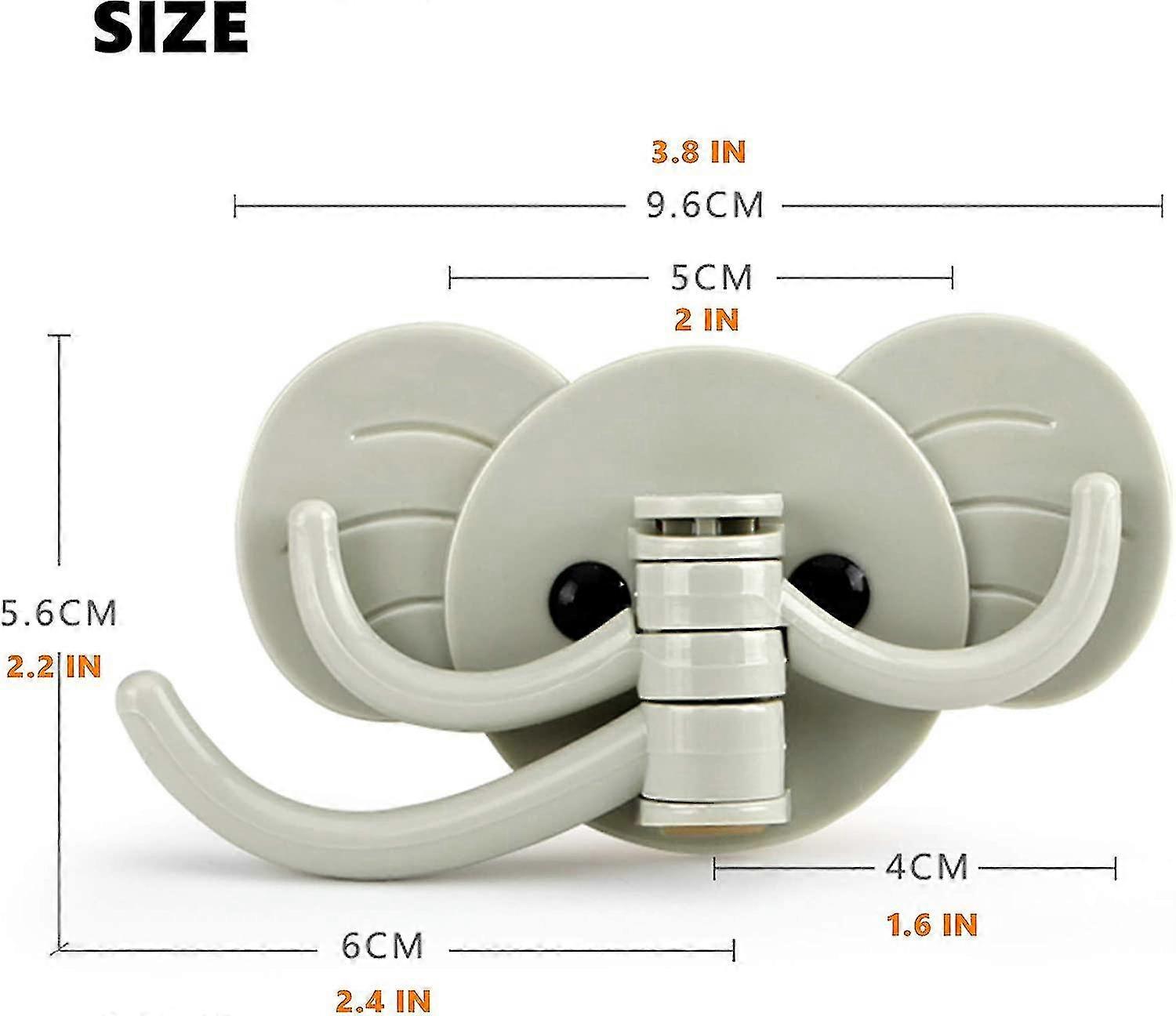 2024 Swivel Hook Wall Mount Hooks Elephants Rotate Wall Hanger Mounted ...