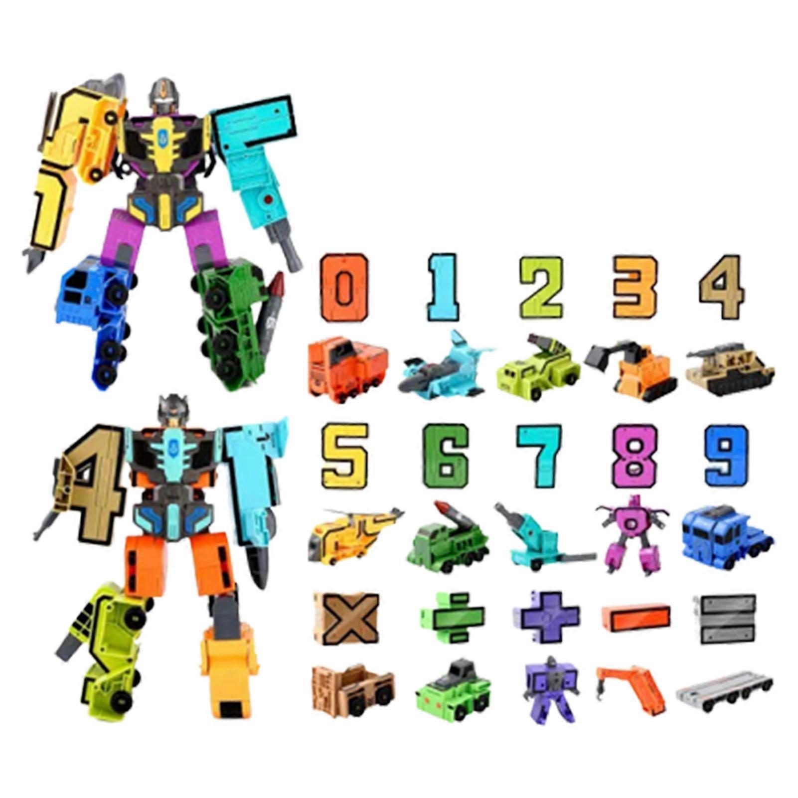 Toy Deformation Number Transform Robot DIY Assembled Puzzle Mecha Robot Toy for Kid | Fruugo UK