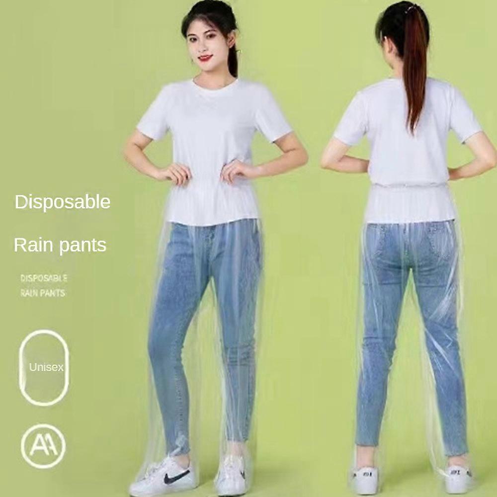 1-5x Disposable Rain Pants Thickened Pack Foot Drift Waterproof Split ...