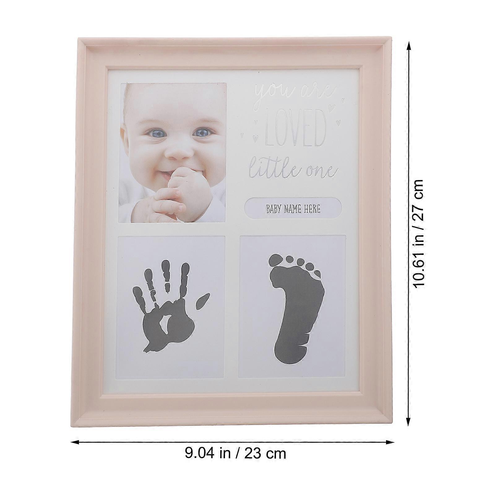 1 Set Baby Handprint Ink Pad Photo Frame Newborn Baby Shower Gift for ...