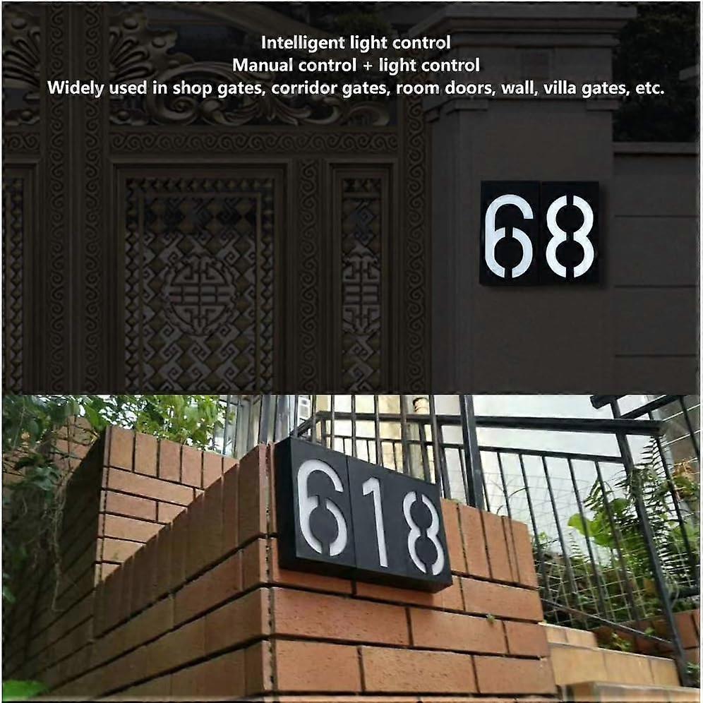 LED Solar House Number Light, 7 Inch Garden Numbers Solar Powered ...