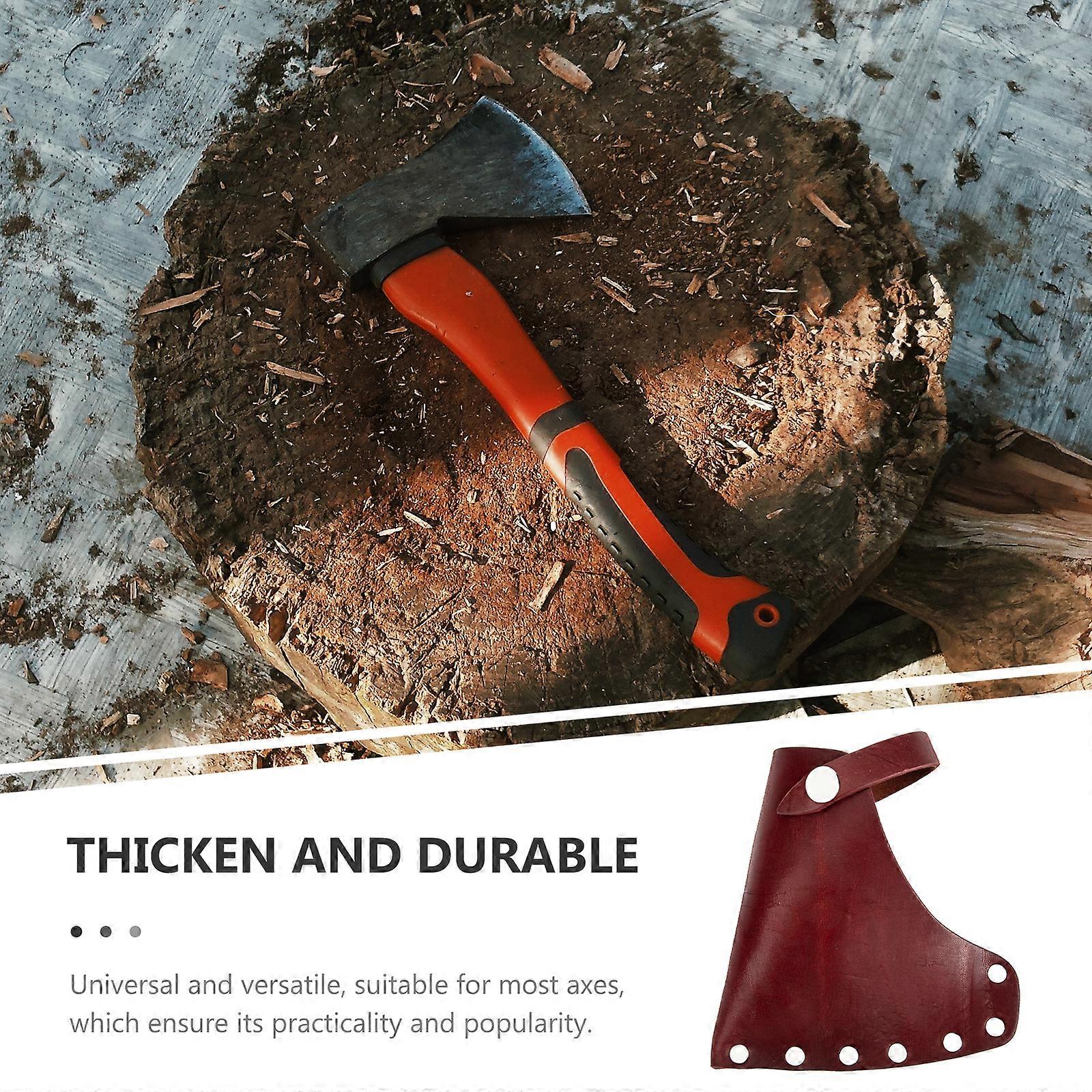 Axe Sheath Cattlehide Protective Cover Axe Head Sheath Portable Hatchet ...