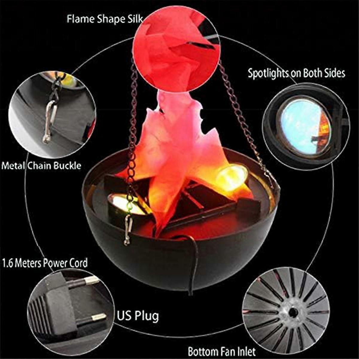 3D Fake-Fire Light, Hanging LED Flame Light, Artificial LED Silk Flame ...