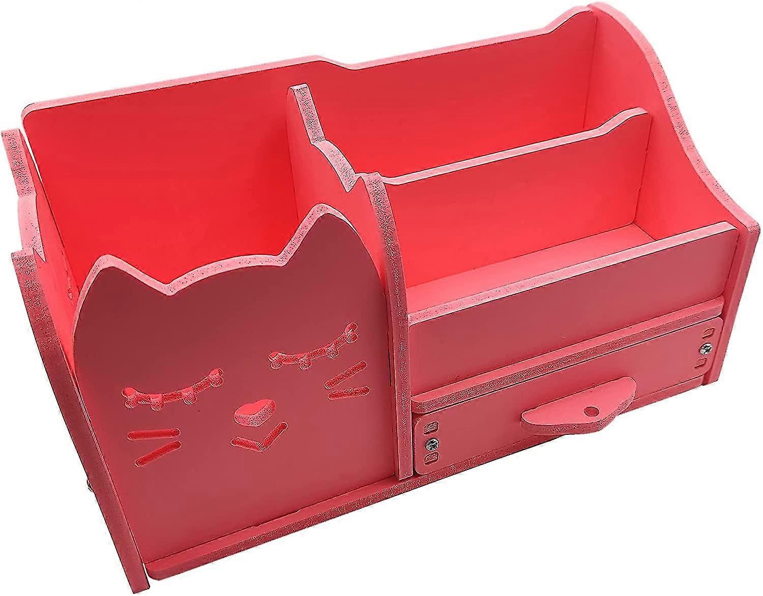 Desk Tidy Organizer Pen Holder Pink Pen Pot For Kids Desktop Stationary ...