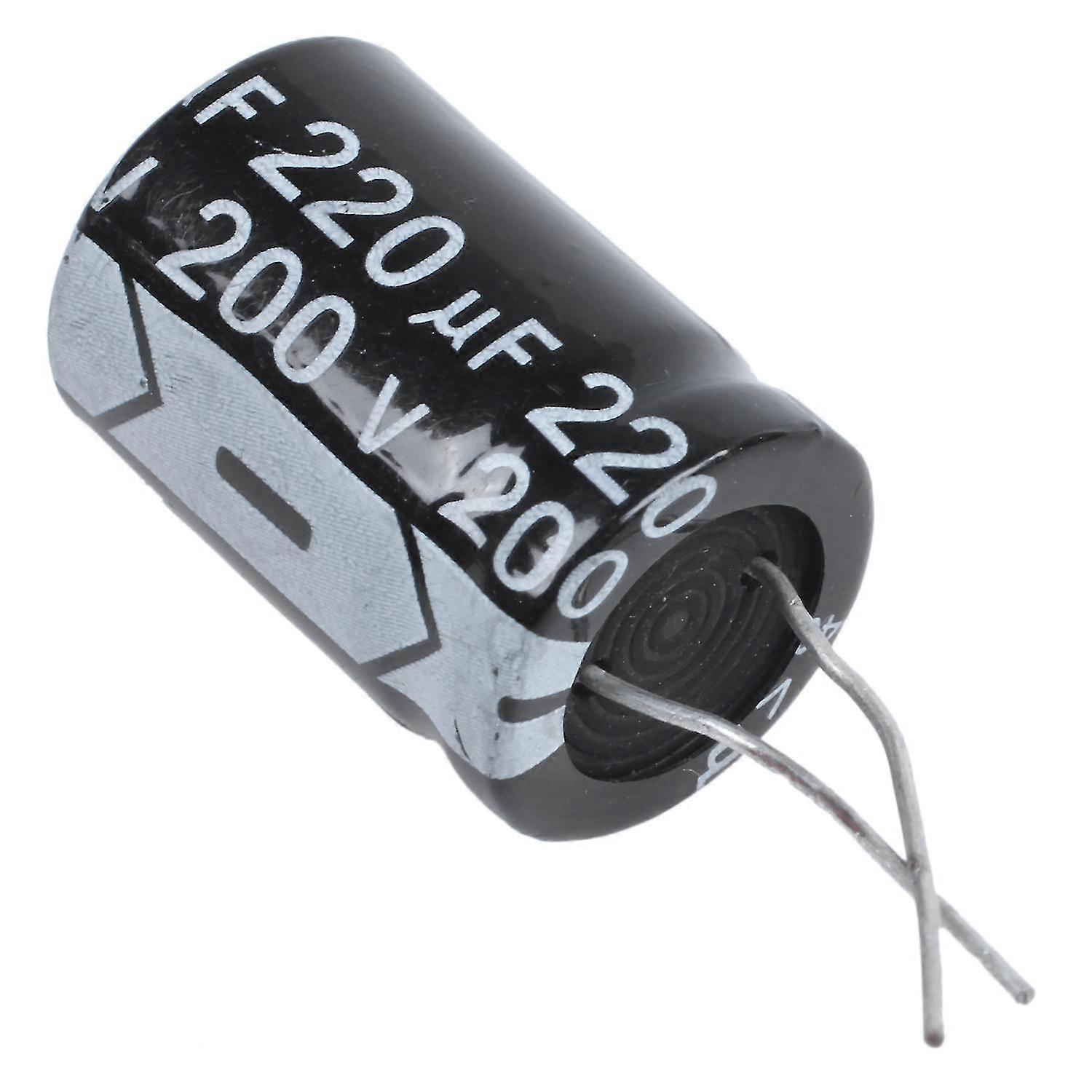 2 Pcs 220uf 200v 105c Electrolytic Capacitors Black 25x18mm | Fruugo UK