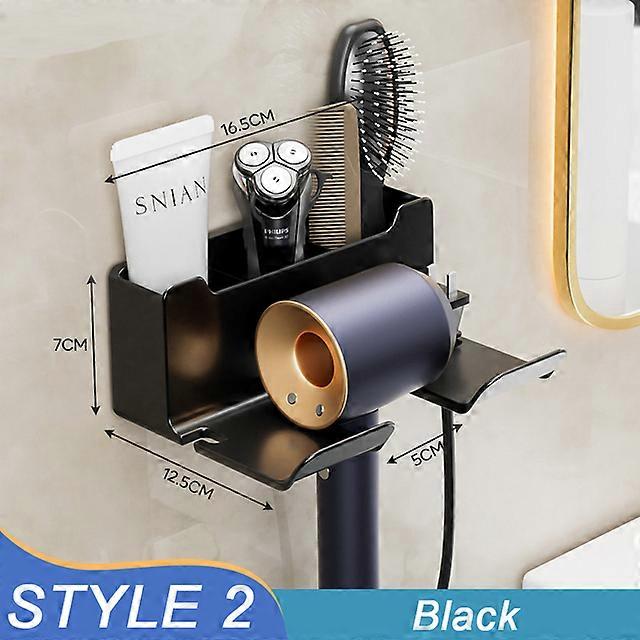 Wall Mounted Hair Dryer Bracket Bathroom Accessory Rack Storage Rack ...