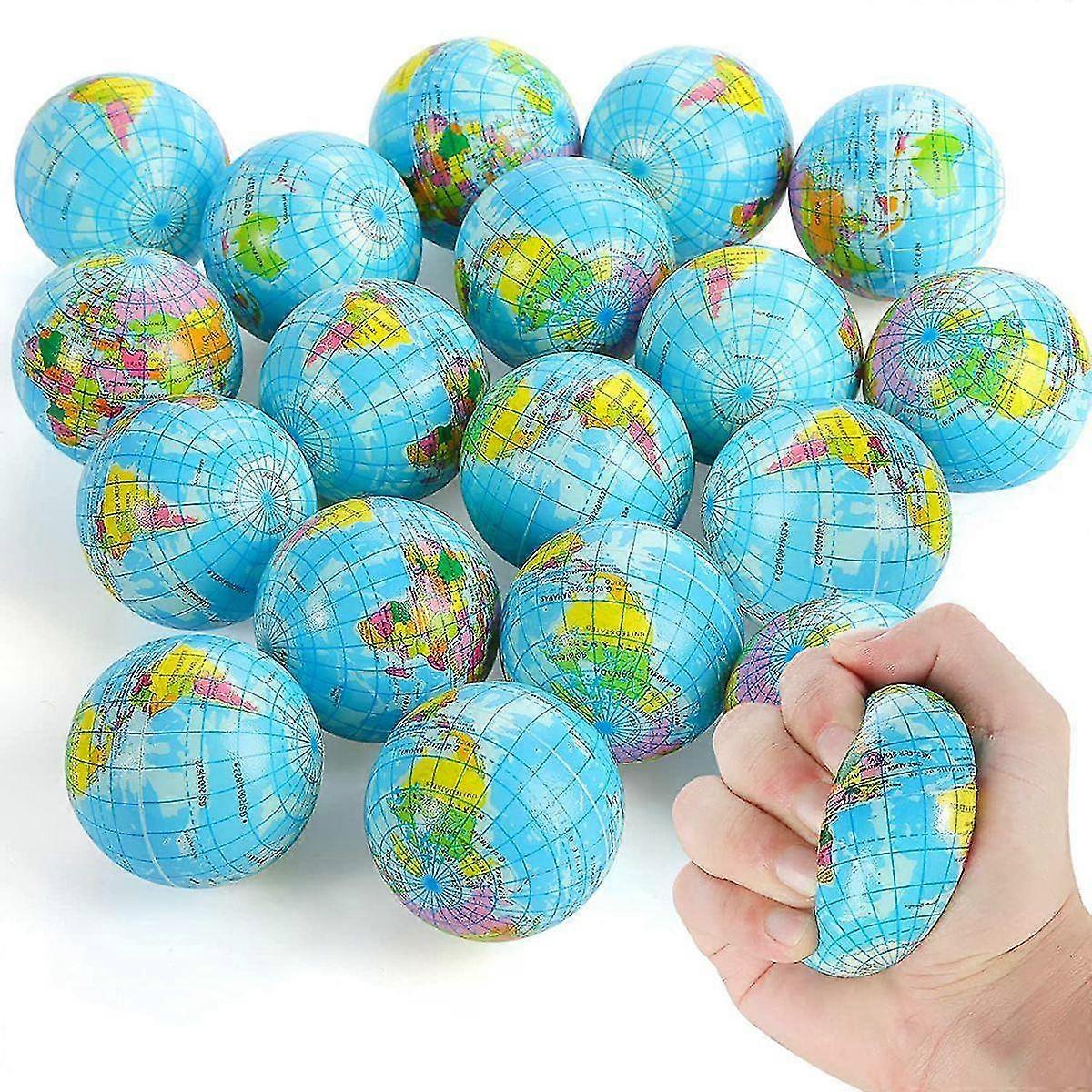 20 Pack Earth Stress Balls,2.5 Inches Earth Theme Squeeze Balls,stress ...
