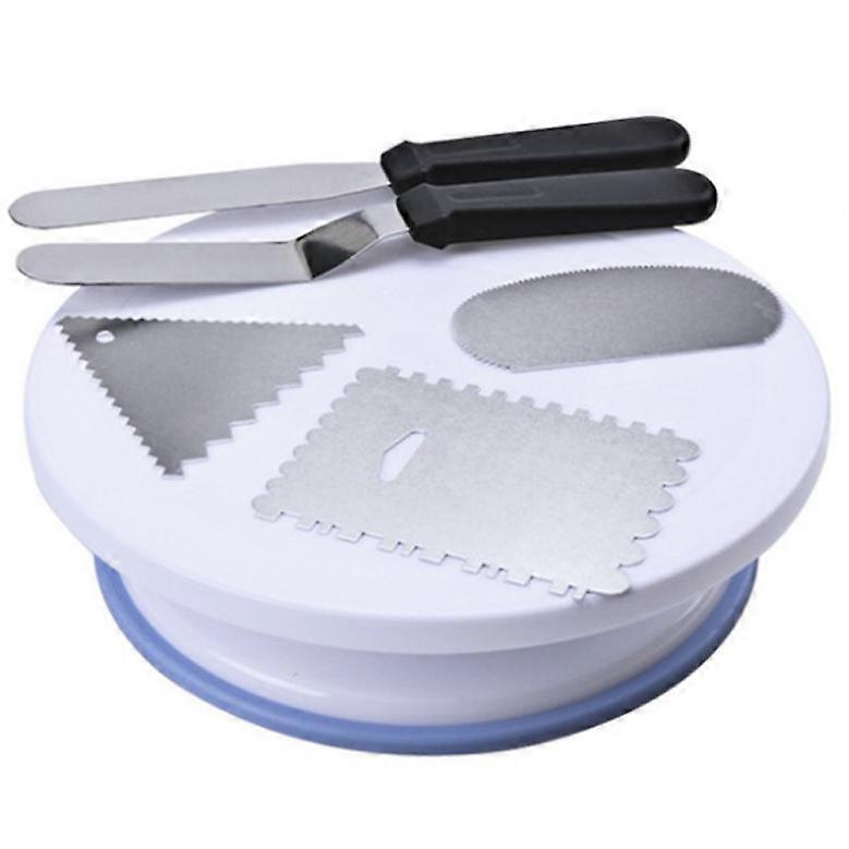 6 Pieces Fondant Cake Turntable Cake Swivel Plate Cake Turntable ...