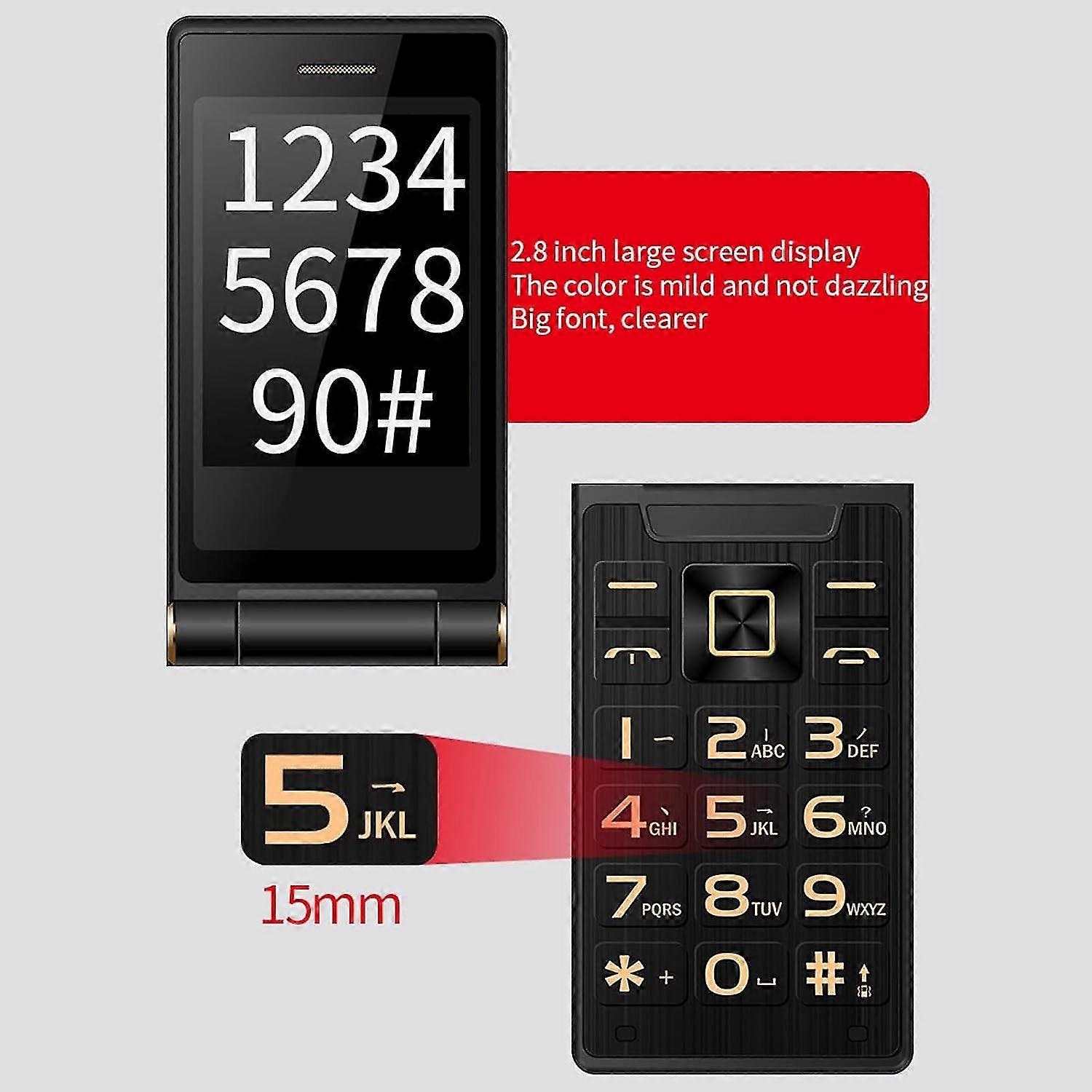 Senior Flip Phone 3inch Dual SIM Dual Standby Dual Screen Loud Volume ...