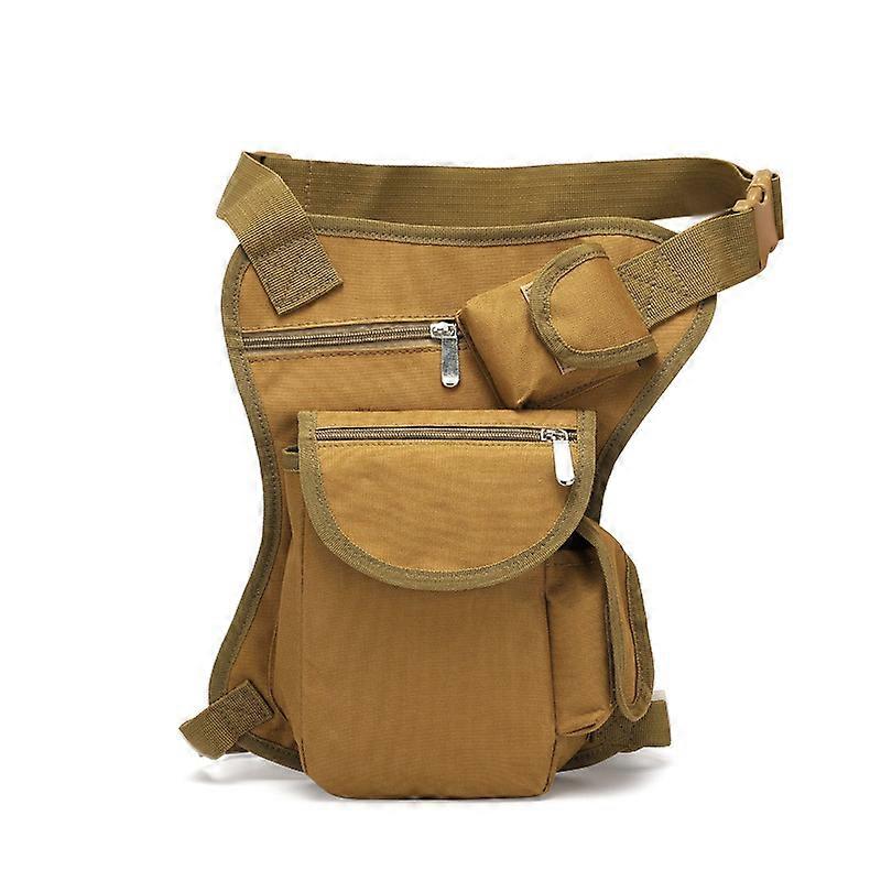 Leg Bag-Brown Motorcycle Waist Bag Men Women Multi Pockets Leg Bag ...