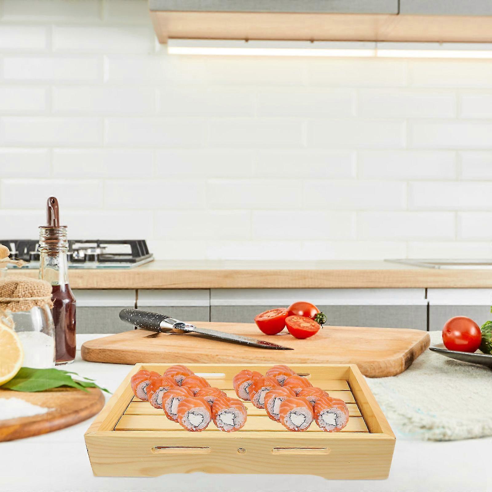 Wooden Sushi Tray Japanese Style Sushi Case Sushi Display Tray Sashimi ...