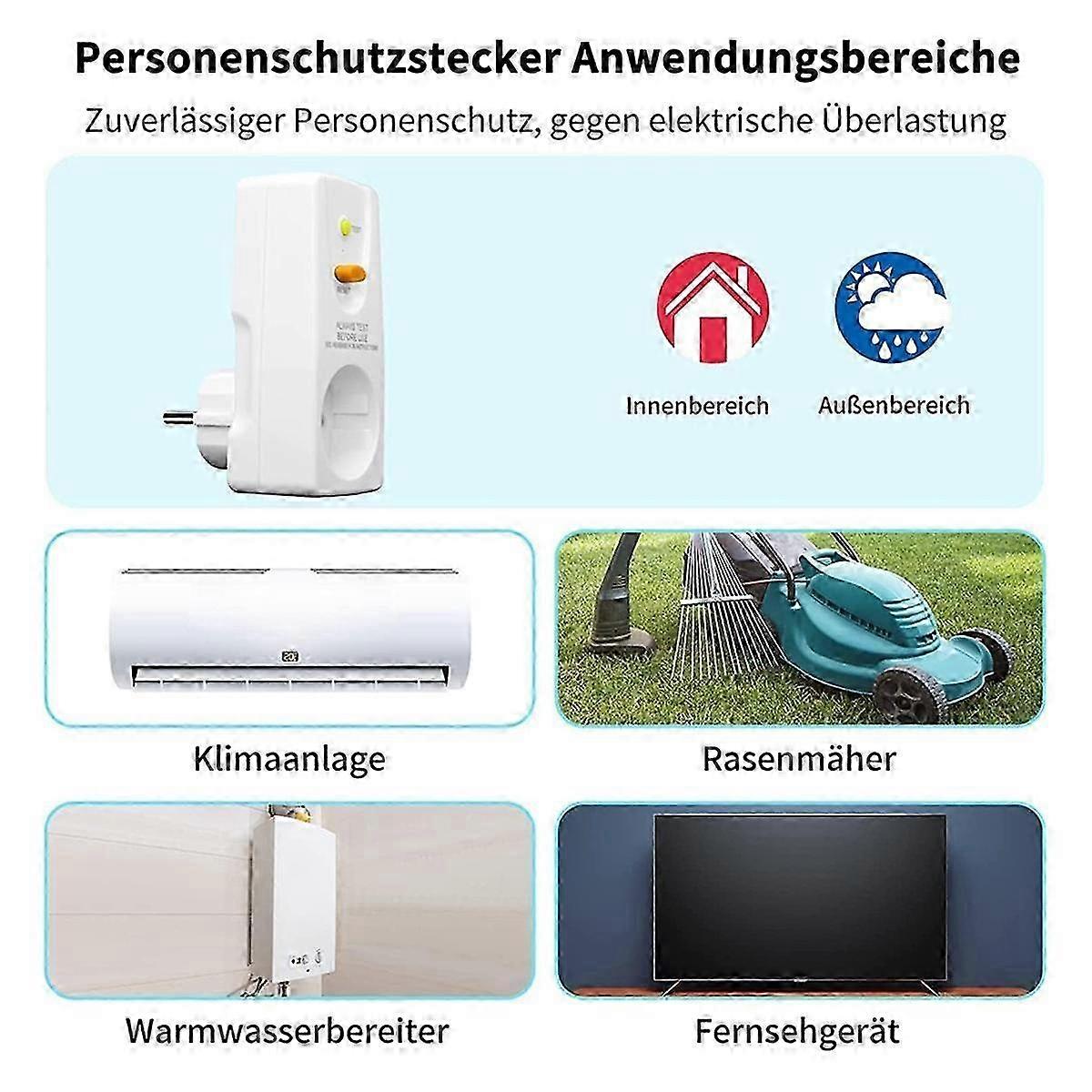 16A Gfci Leakage Protection Plug Rcd Socket Home Circuit Breaker Cutout ...