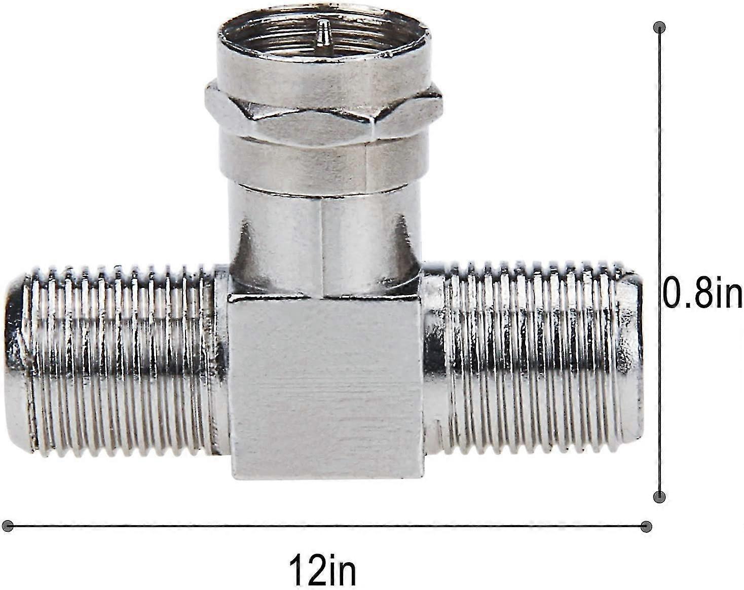 Coaxial Cable Splitter, Tv Splitter 2 In 1 Out 2-pack F Type Rg6 Male ...