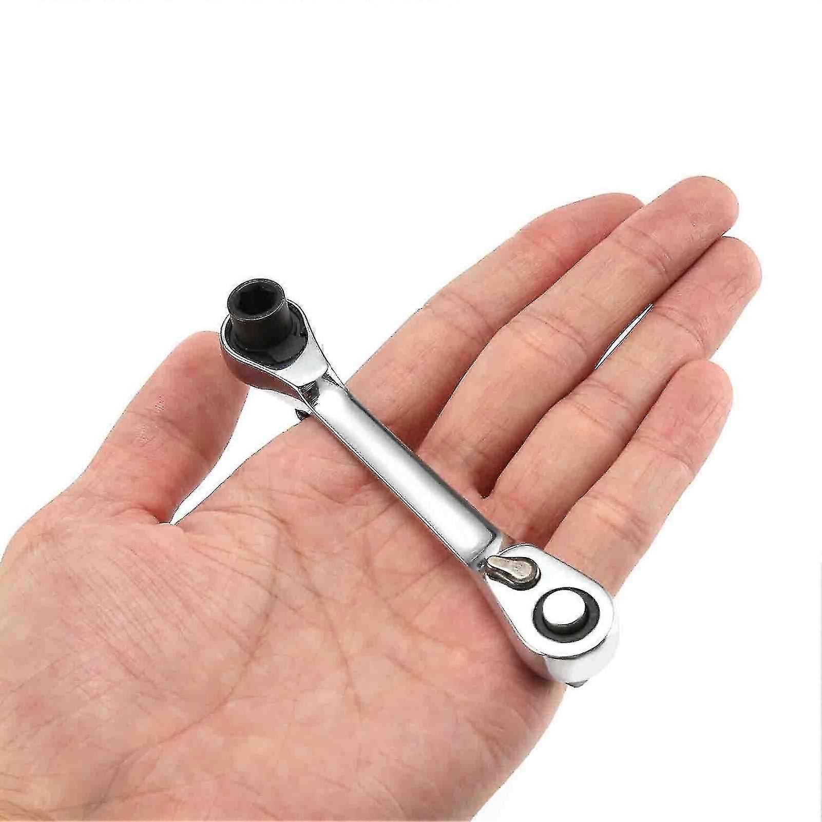 Mini 1/4inch Double Ended Quick Socket Ratchet Wrench Rod Screwdriver ...
