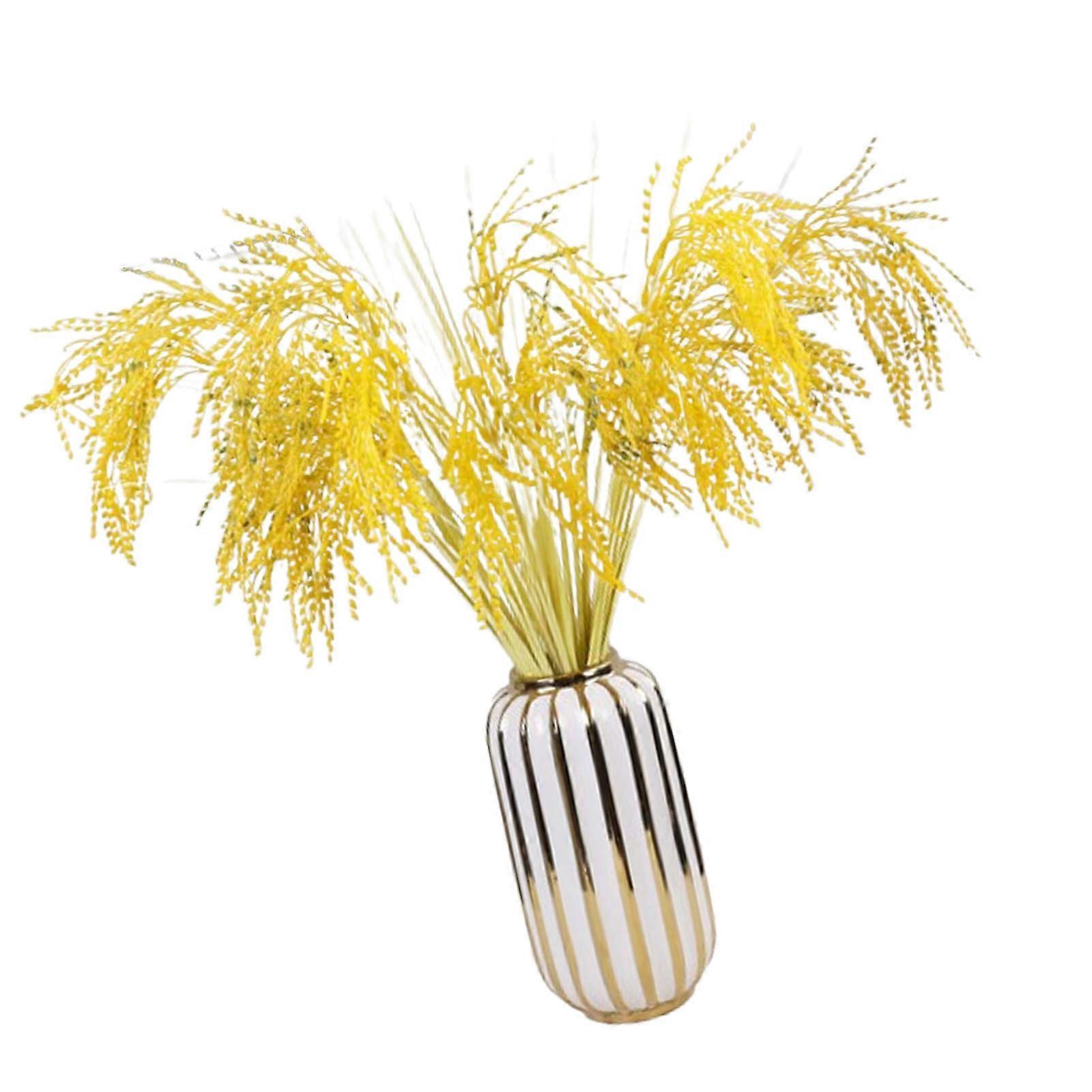 Artificial Simulation Wheat Stalks Fake Flowers Golden Sunshine Color ...