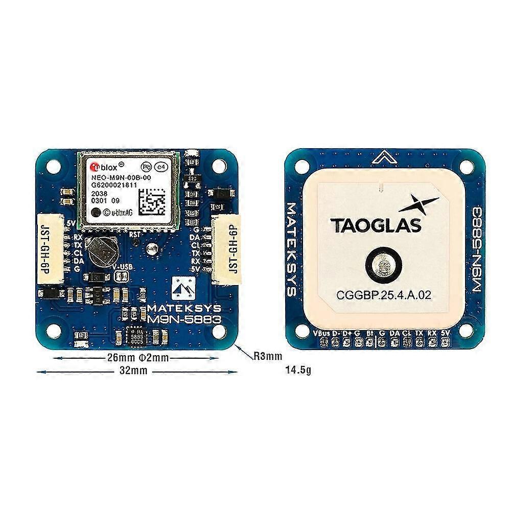 Matek Systems GNSS M9N-5883 NEO-M9N GPS Module With Magnetic Compass ...