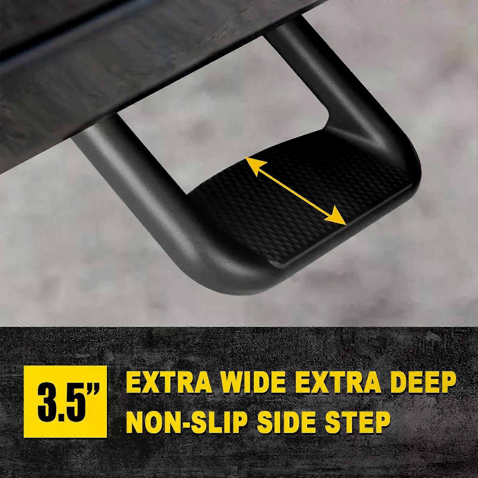 1 Pair Aluminum Side Steps Bar Anti-Slip Powder-Coated Truck Pickup ...