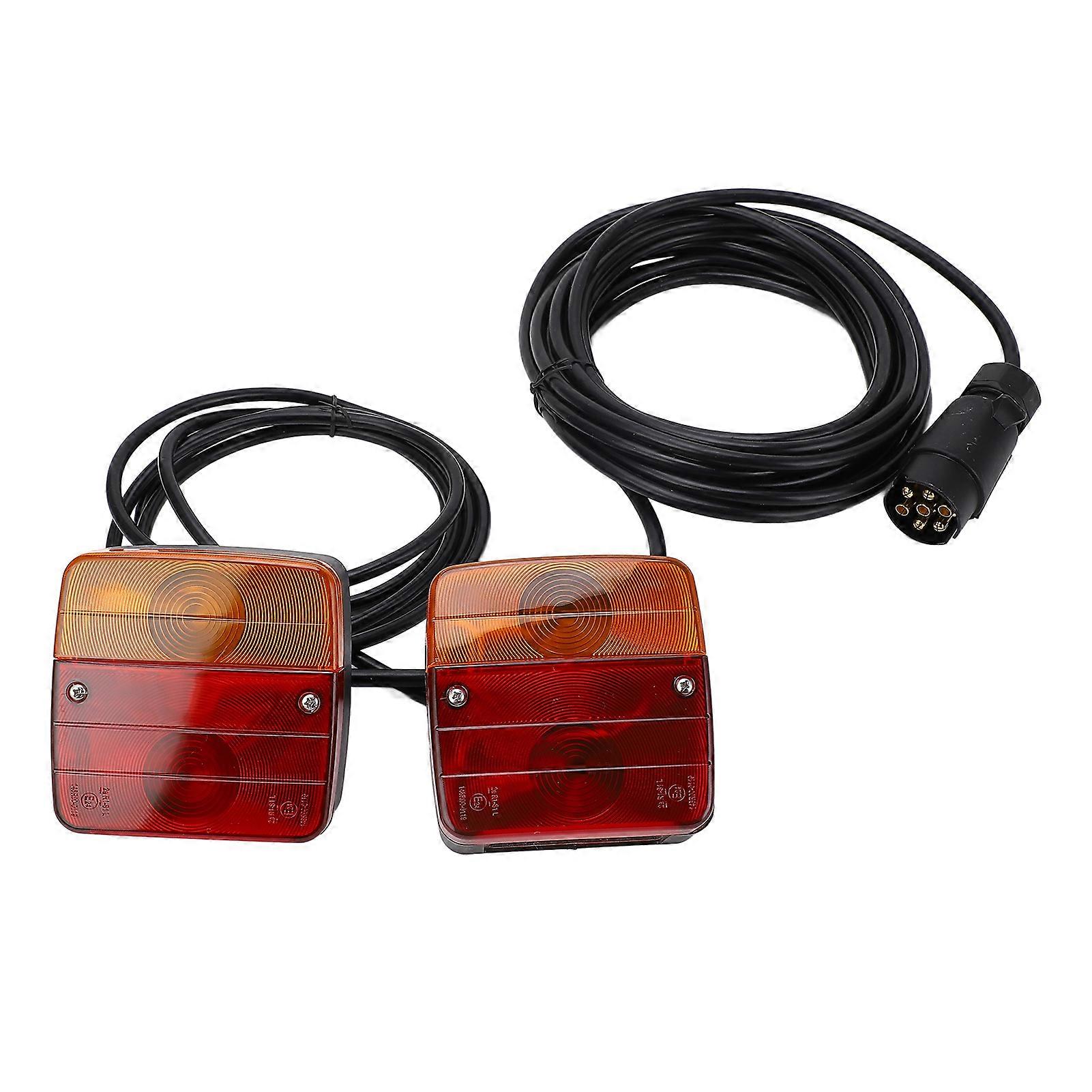 12V Trailer Tail Lights Rear Warning Signal Lamp Truck Marker Lights ...