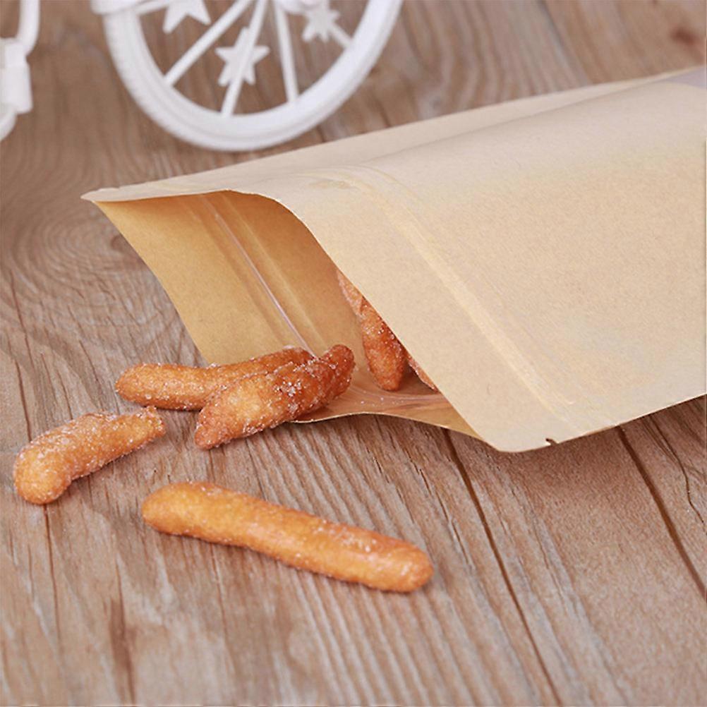 Food Pouch Kraft Paper Pouch for Storage 300Pcs Self-Sealing Food Bags ...