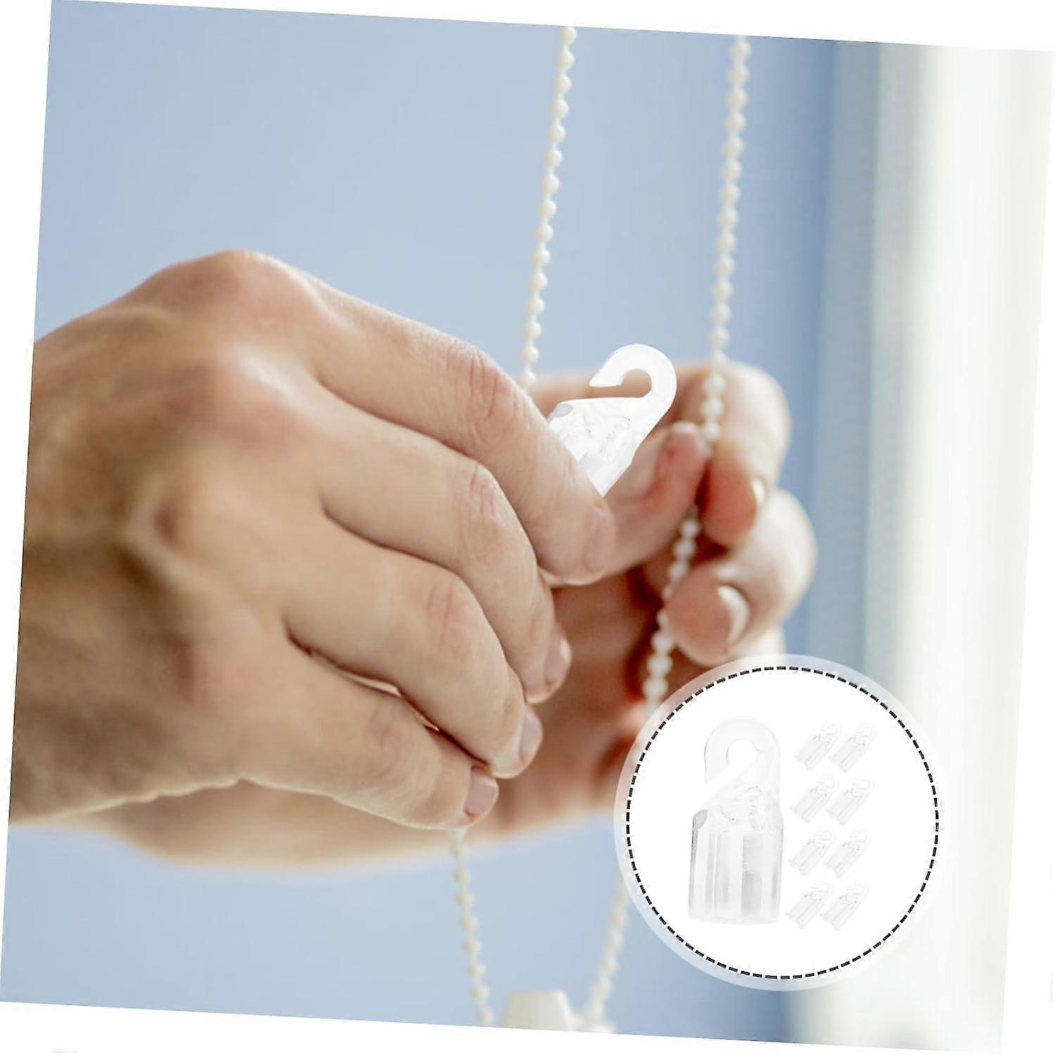 10pcs Curtain Wand Hooks and Rod Caps Plastic Replacement for Drapes ...