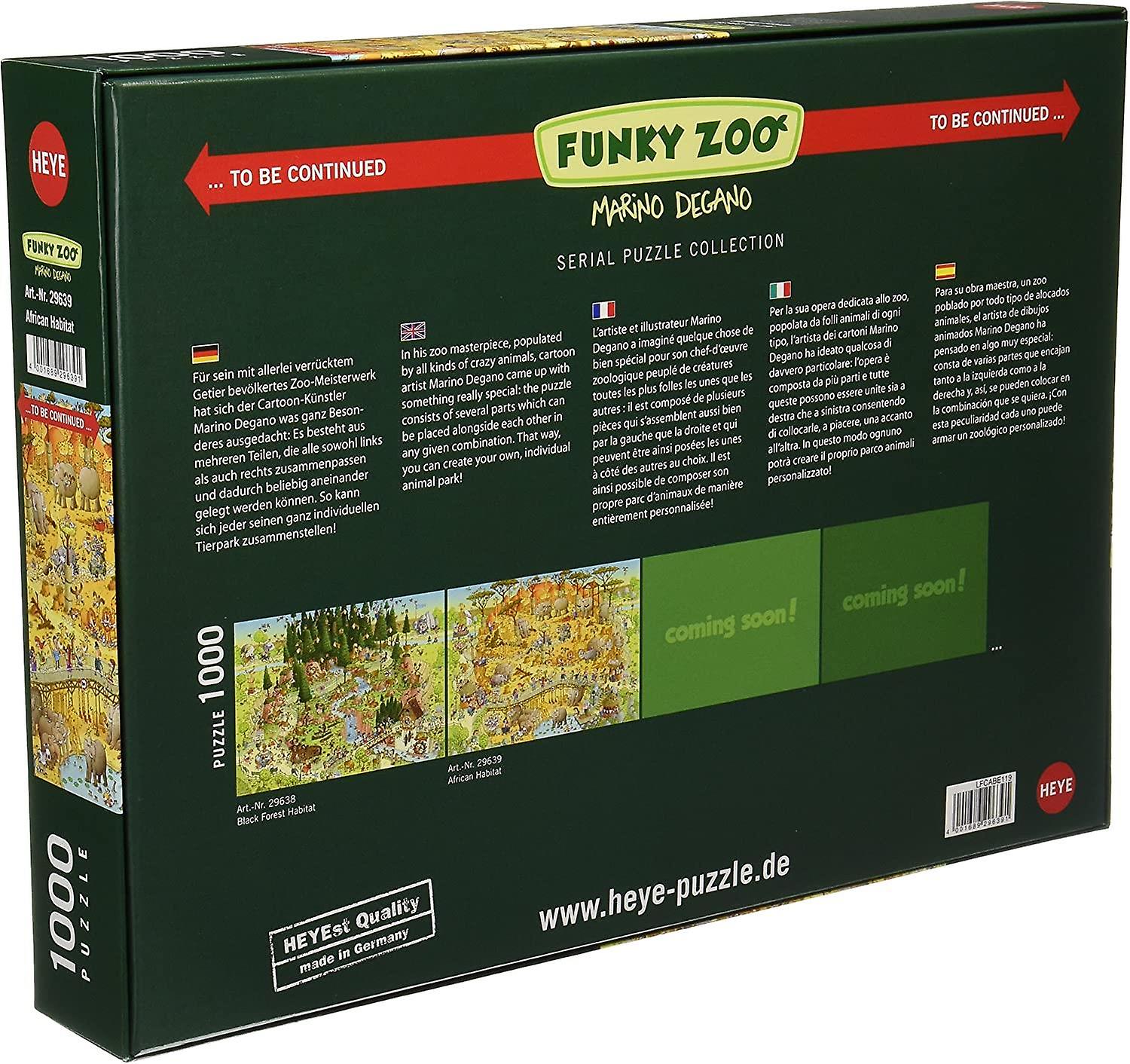 Heye Funky Zoo African Habitat, Degano Jigsaw Puzzle (1000 Pieces ...