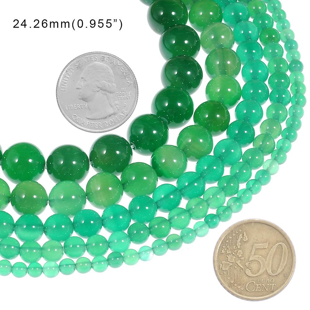 36pcs Green Agate 10MM Beads Round Loose Beads for Jewelry Making DIY Handmade | Fruugo SE