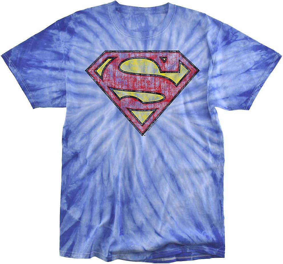 Popfunk Classic Superman Distressed Logo S Shield Royal T-shirt och ...