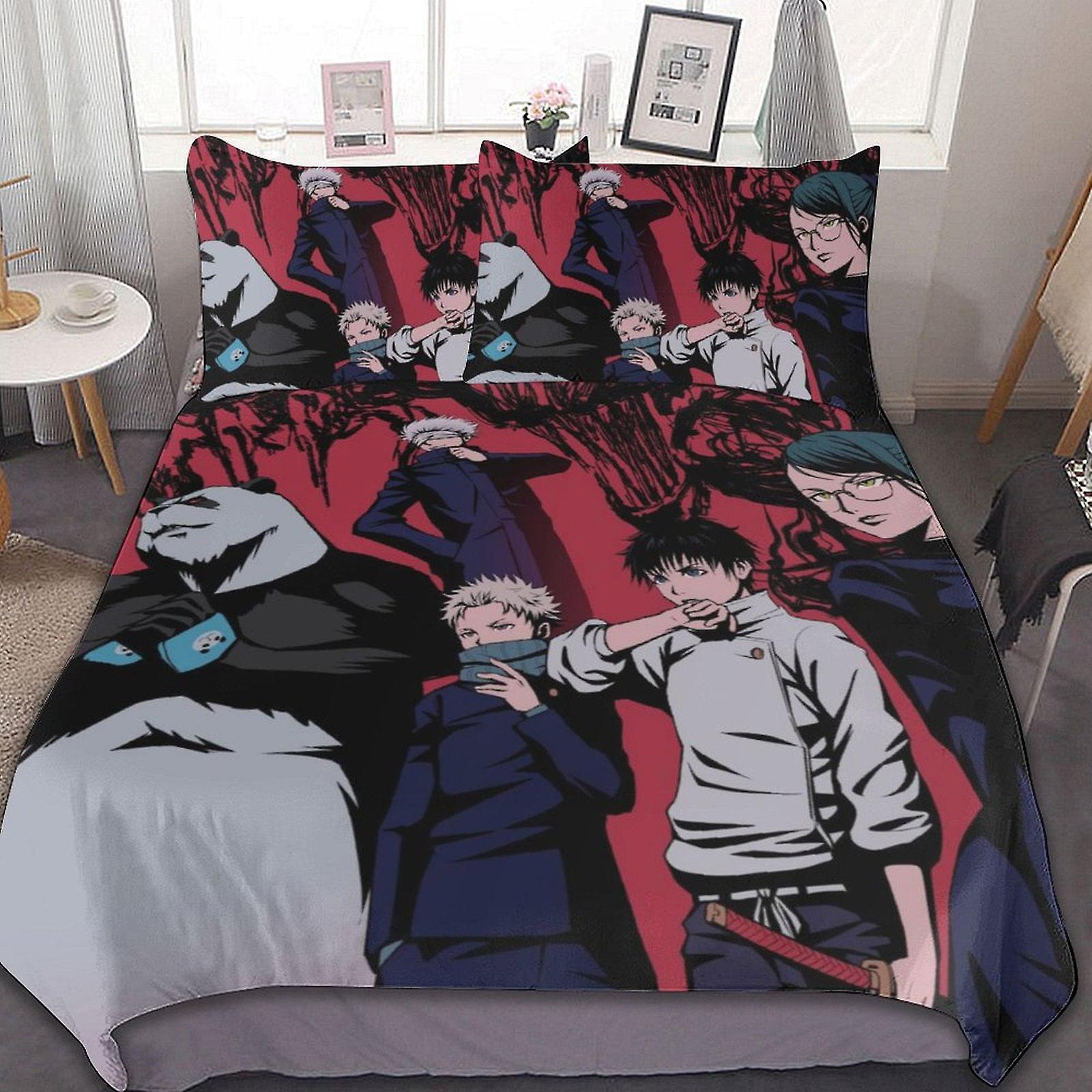 Jujutsu Kaisen 3 Piece Bedding Sets Decor Comforter Sets With One Duvet ...