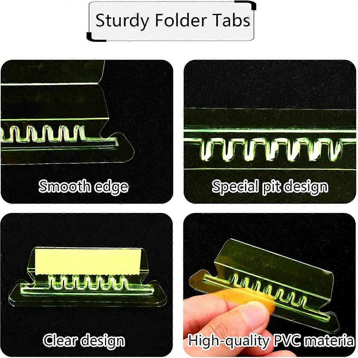 50 Pieces Hanging File Folder Labels with 50 Inserts, 2 Inch for ...