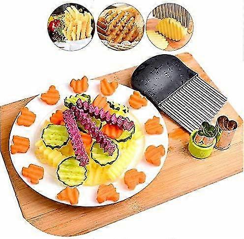 Stainless Steel Vegetable Cutter - Wave Slicer - Kitchen Gadget for ...