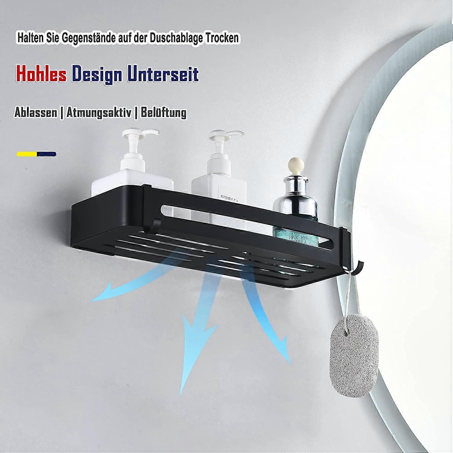 Pack of 1 with 2 Removable Hooks, Wall Mount, Shower Caddy, Shelf ...