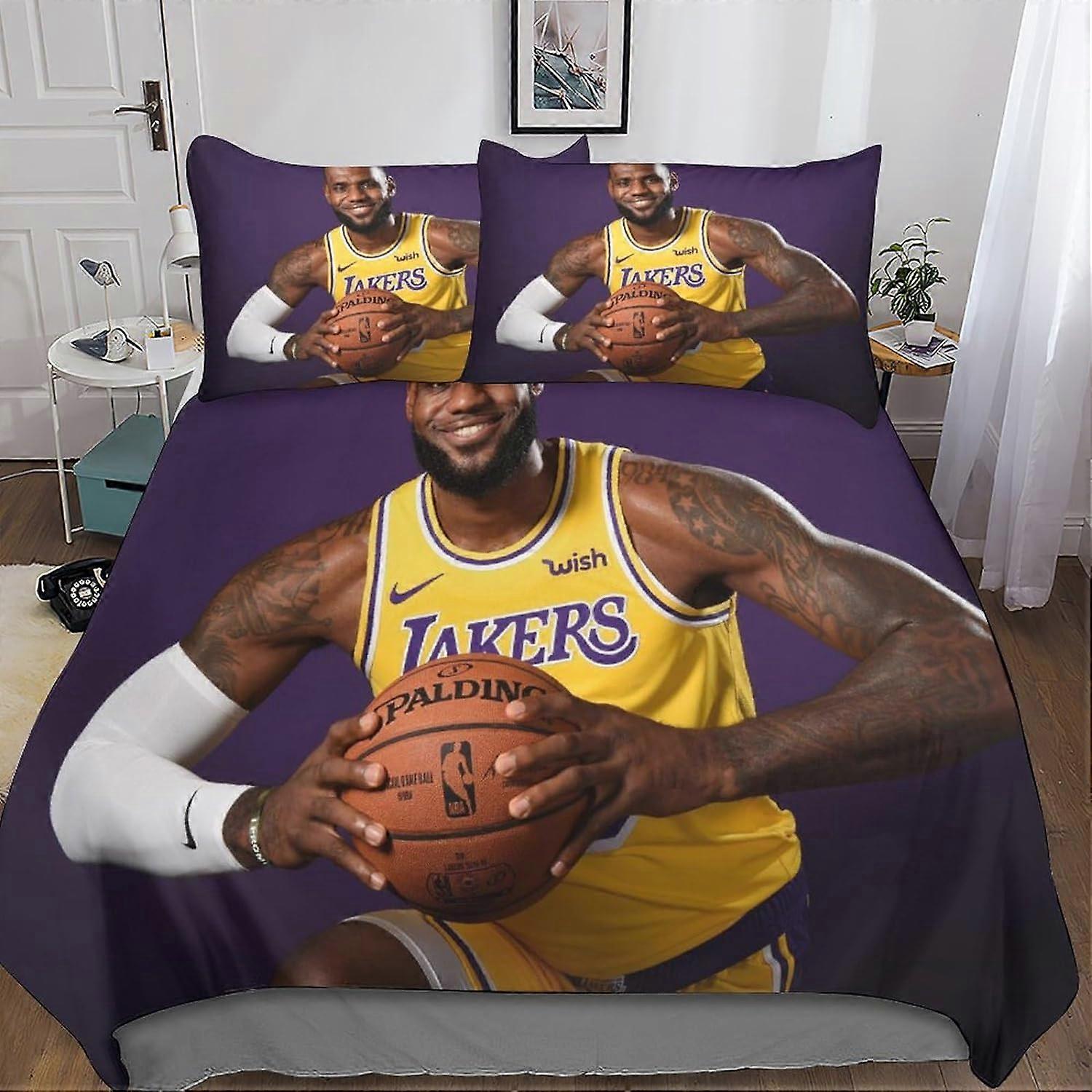 Lebron James 3D Duvet Cover Sets, LBJ NBA Bedding Set and Pillowcase ...