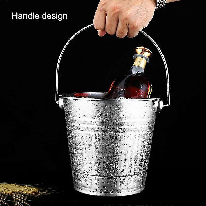 Large Bucket Stainless Steel Champagne Beers Bucket Wine Chiller with ...