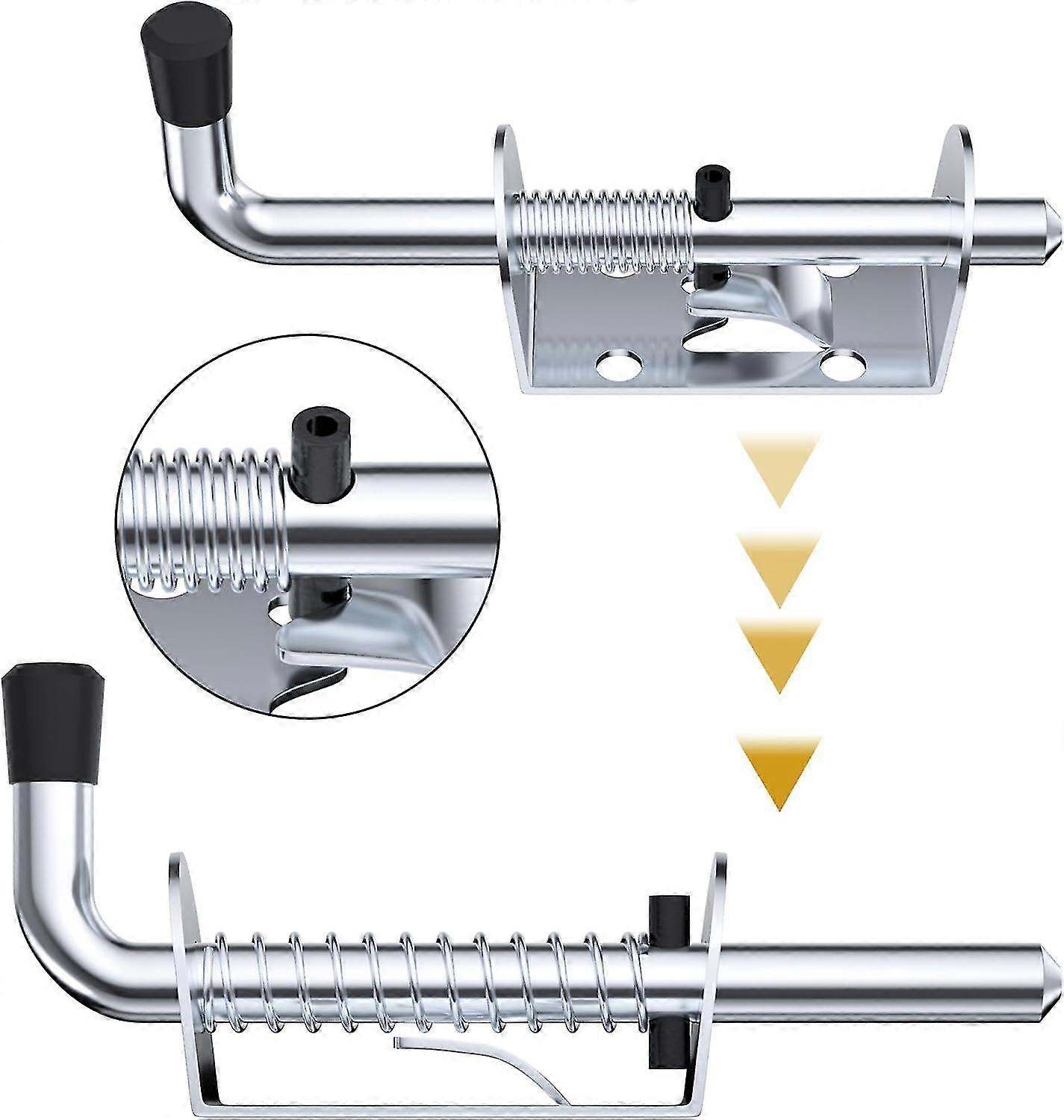 2 PCS 128MM Heavy Duty Spring Latch Pins,Spring Loaded Gate Latch ...