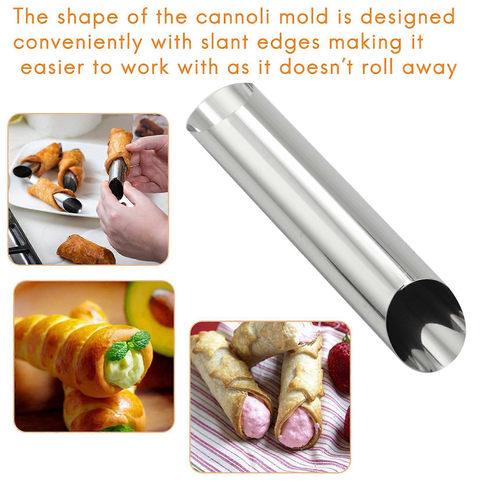 Set Of 14 430 Stainless Steel Tubes Cannoli Pastry Forms Molds-5 Inch ...