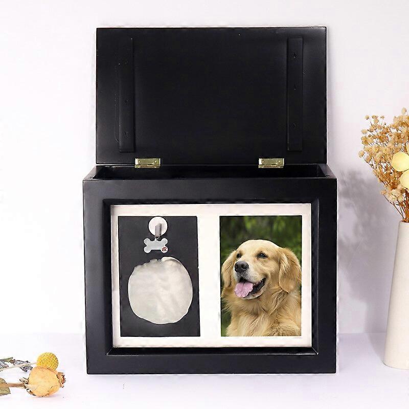 Pet Cremation Urn Wooden Pull Top Sealed Box For Cat And Dog Photos Pet ...