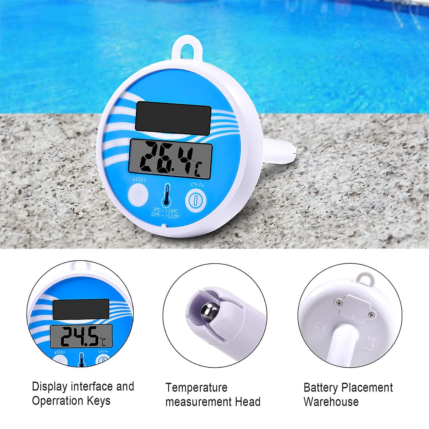 Digital Solar Pool Thermometer Floating Pool Thermometer Electronic ...