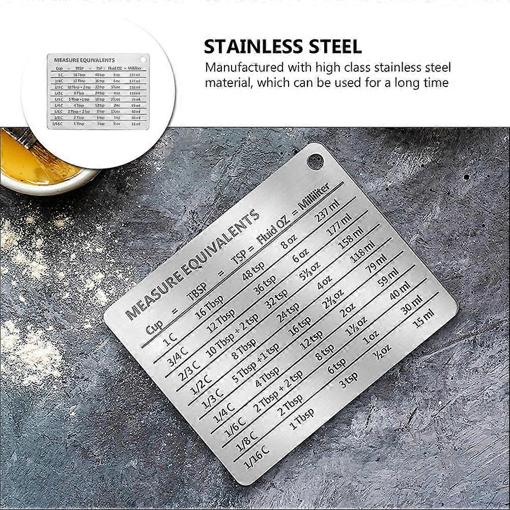 Stainless Steel Fridge Magnet Measure Equivalents Magnet Measurement ...