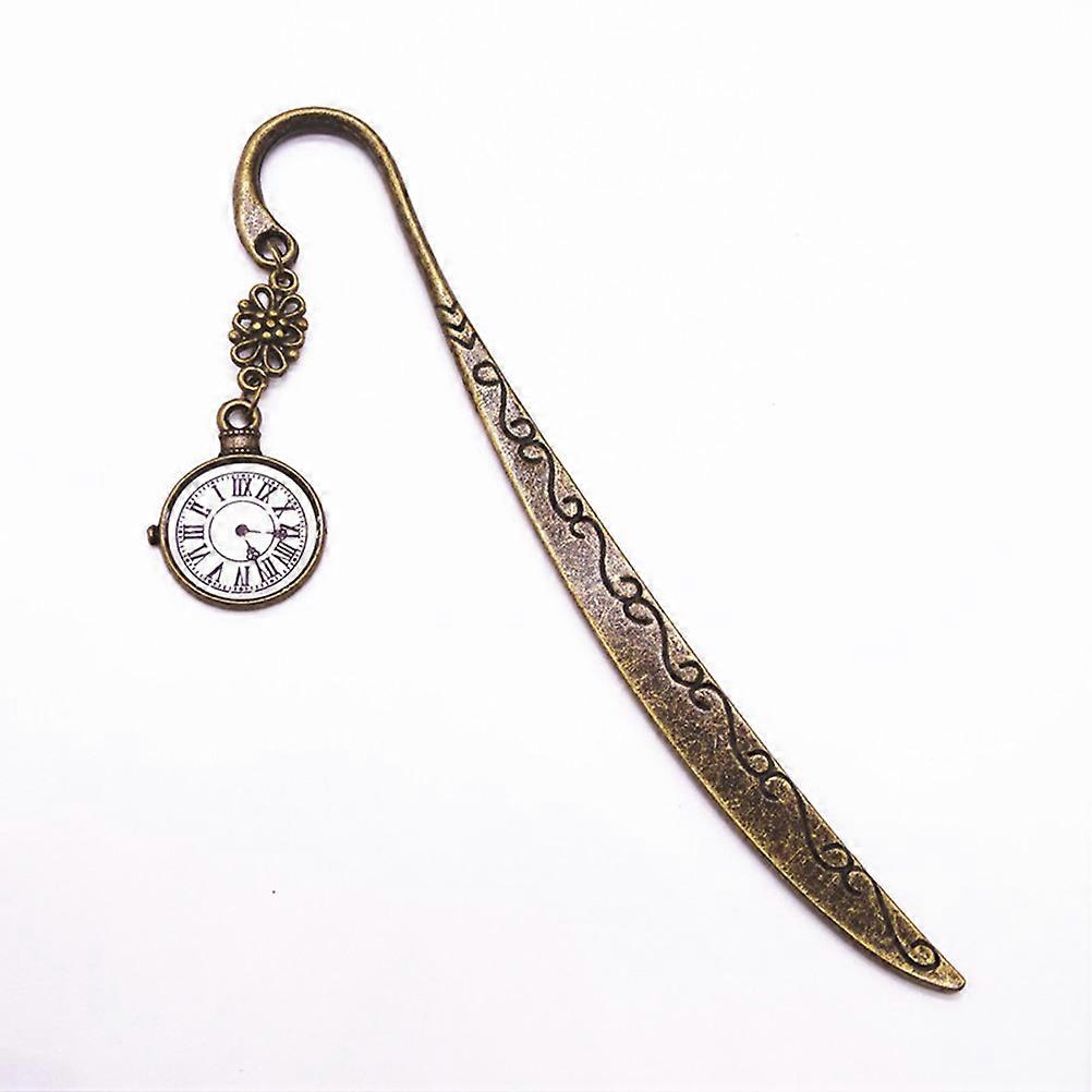 2 Pcs Metal Bookmark Bookmark Books Clock Bookmark Book Markers Retro ...